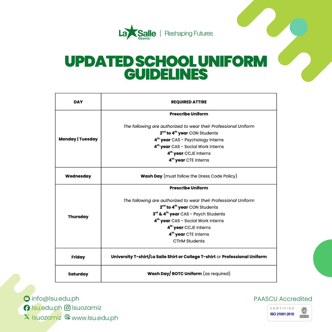 Updated School Uniform Guidelines | LSU